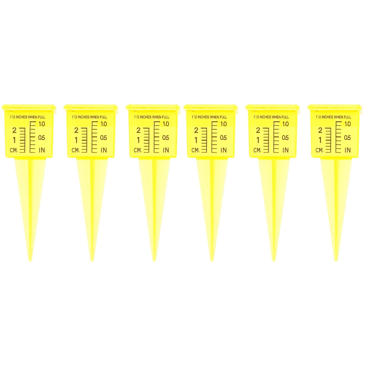 HOMEMAXS 6 pcs Outdoor Rain Gauge Plastic Rain Gauge Accurate Rainfall ...