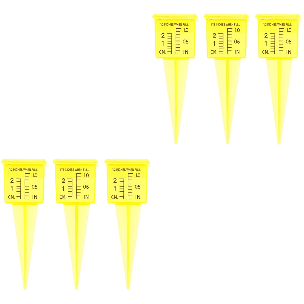 HOMEMAXS 6 pcs Outdoor Rain Gauge Plastic Rain Gauge Accurate Rainfall ...