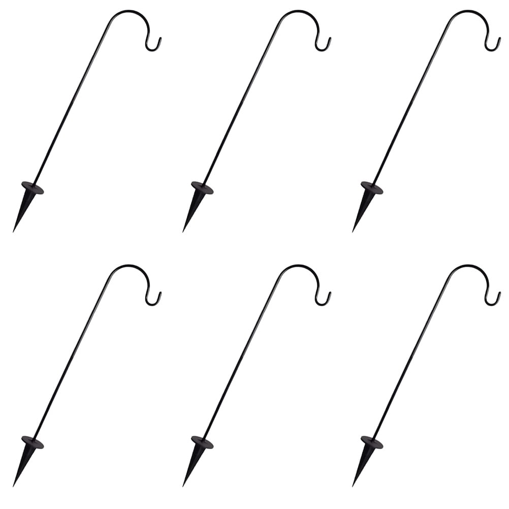 HOMEMAXS 6 pcs Outdoor Shepherds Hook Hanging Shepherds Hook Garden ...
