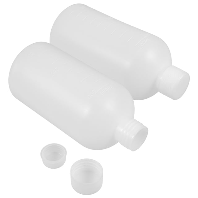 HOMEMAXS 6 pcs Plastic Graduated Reagent Bottles 500ml Sealing Bottles ...