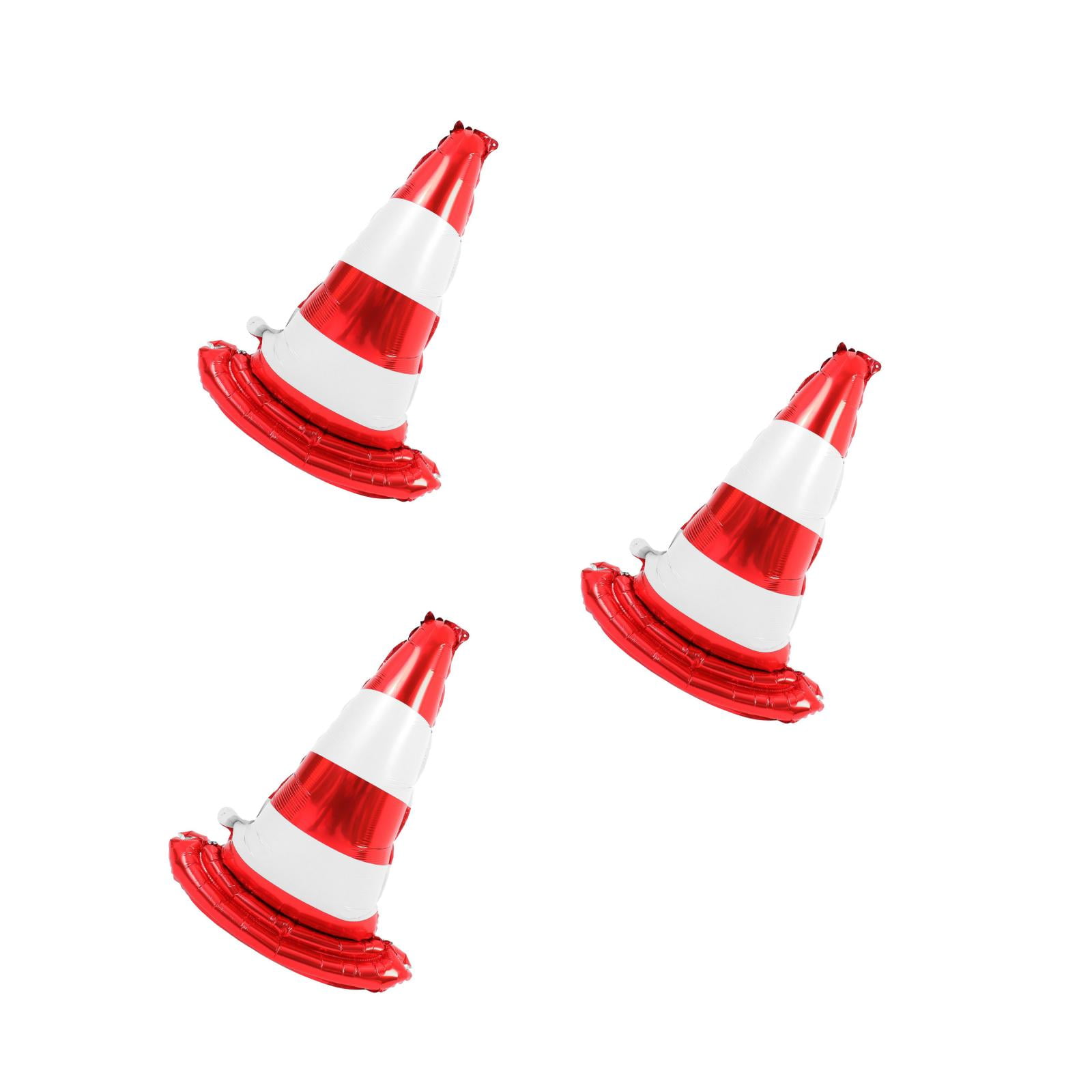 HOMEMAXS 6 pcs Racing Party Traffic Cone Decoration Foil Balloons ...