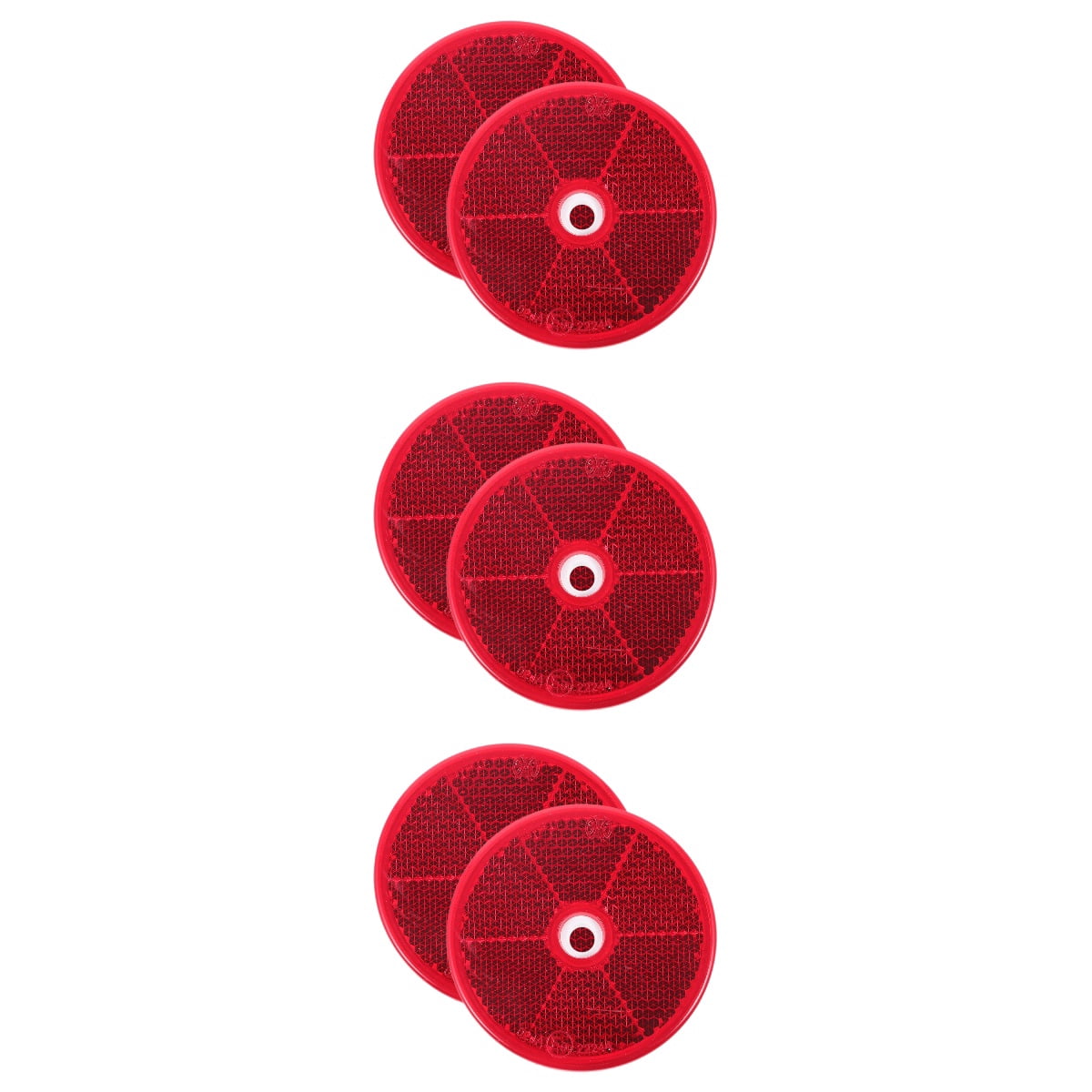 6 pcs Round Trailer Reflector Car Reflective Warning Reflector Trailer ...