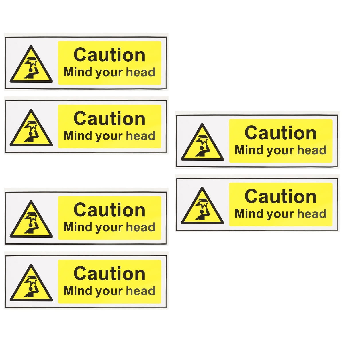 HOMEMAXS 6 pcs Watch Your Head Signs Low Ceiling Sticker Adhesive Low ...