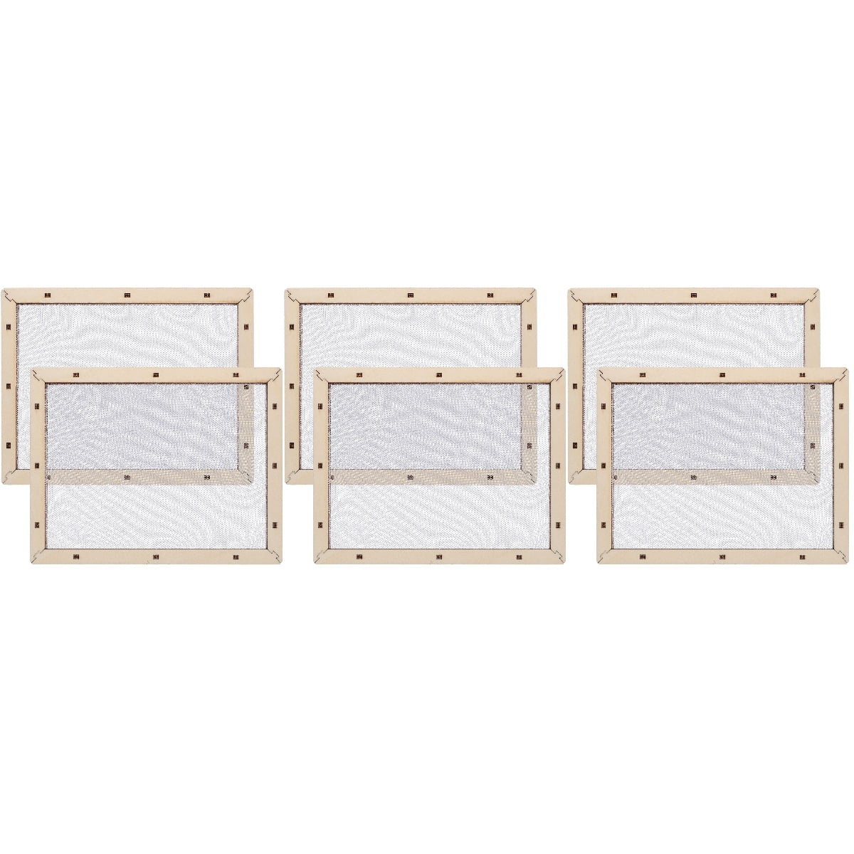 HOMEMAXS 6 pcs Wood Paper DIY Making Frame Paper Handicraft Mold Wood ...