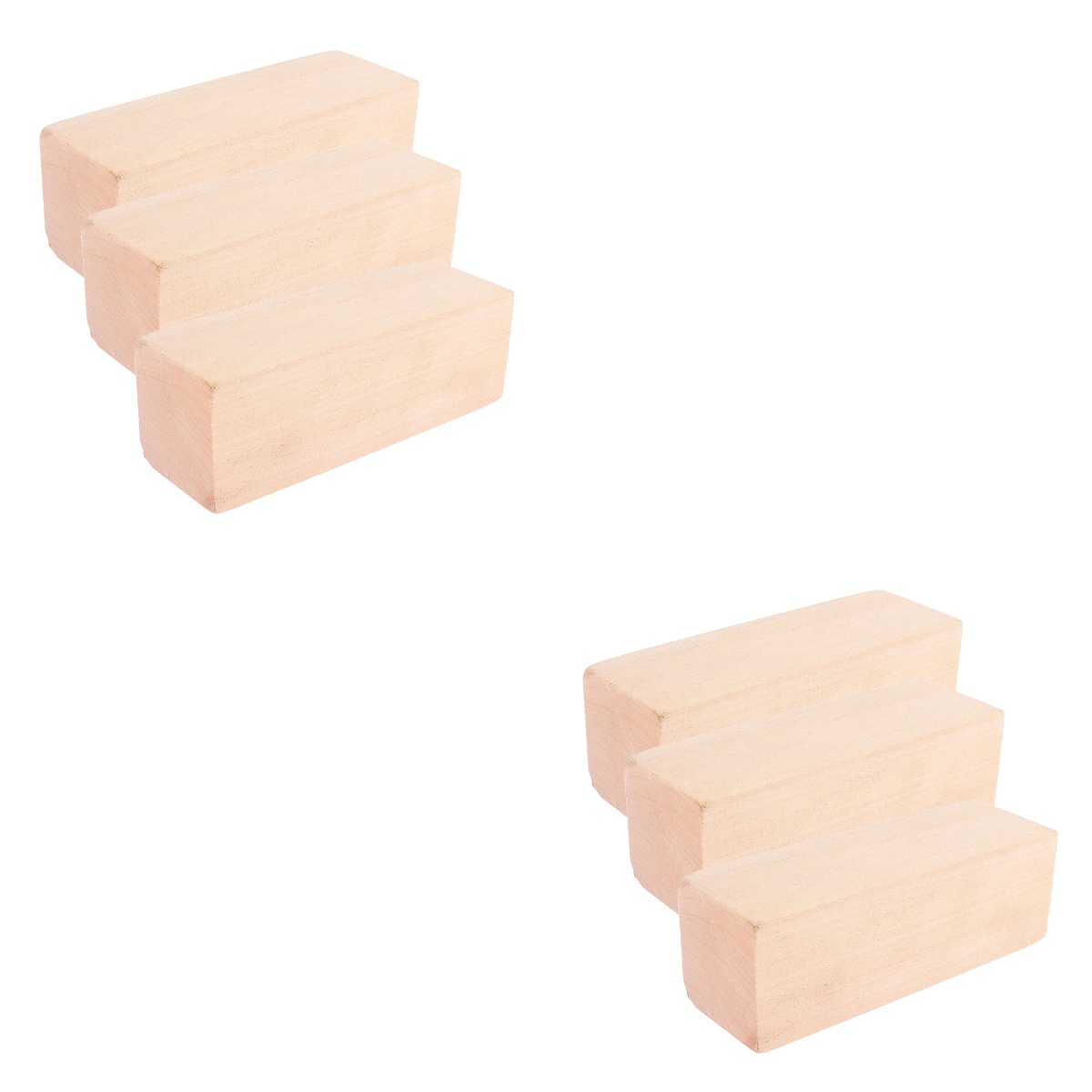 6 pcs Wooden Block Carved Wood Beam Hand-Carved Model Material Carving ...