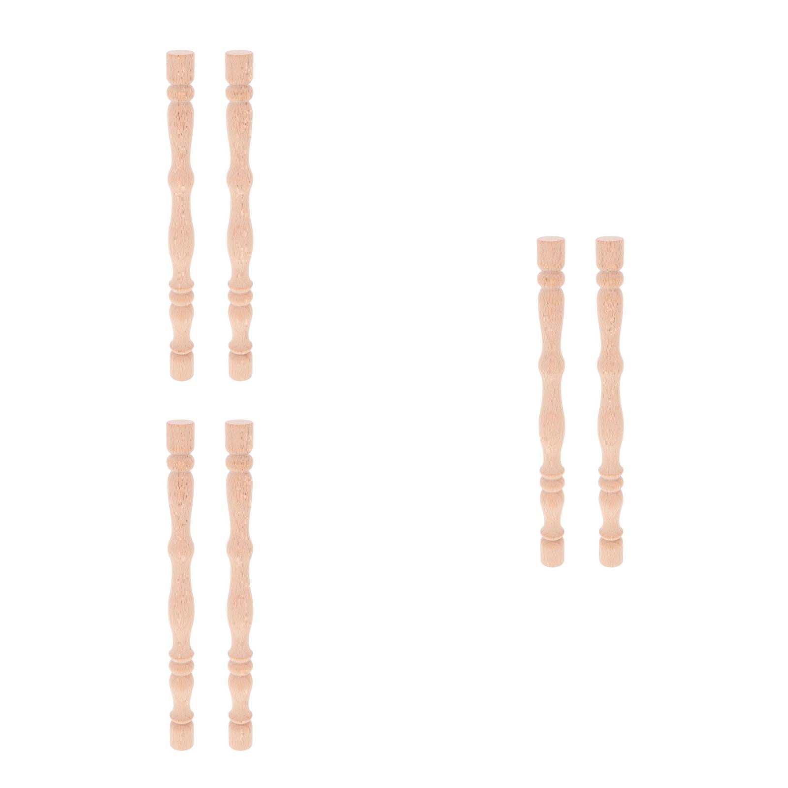 HOMEMAXS 6 pcs Wooden Roman Column Home Pillars Wood Spindles For ...