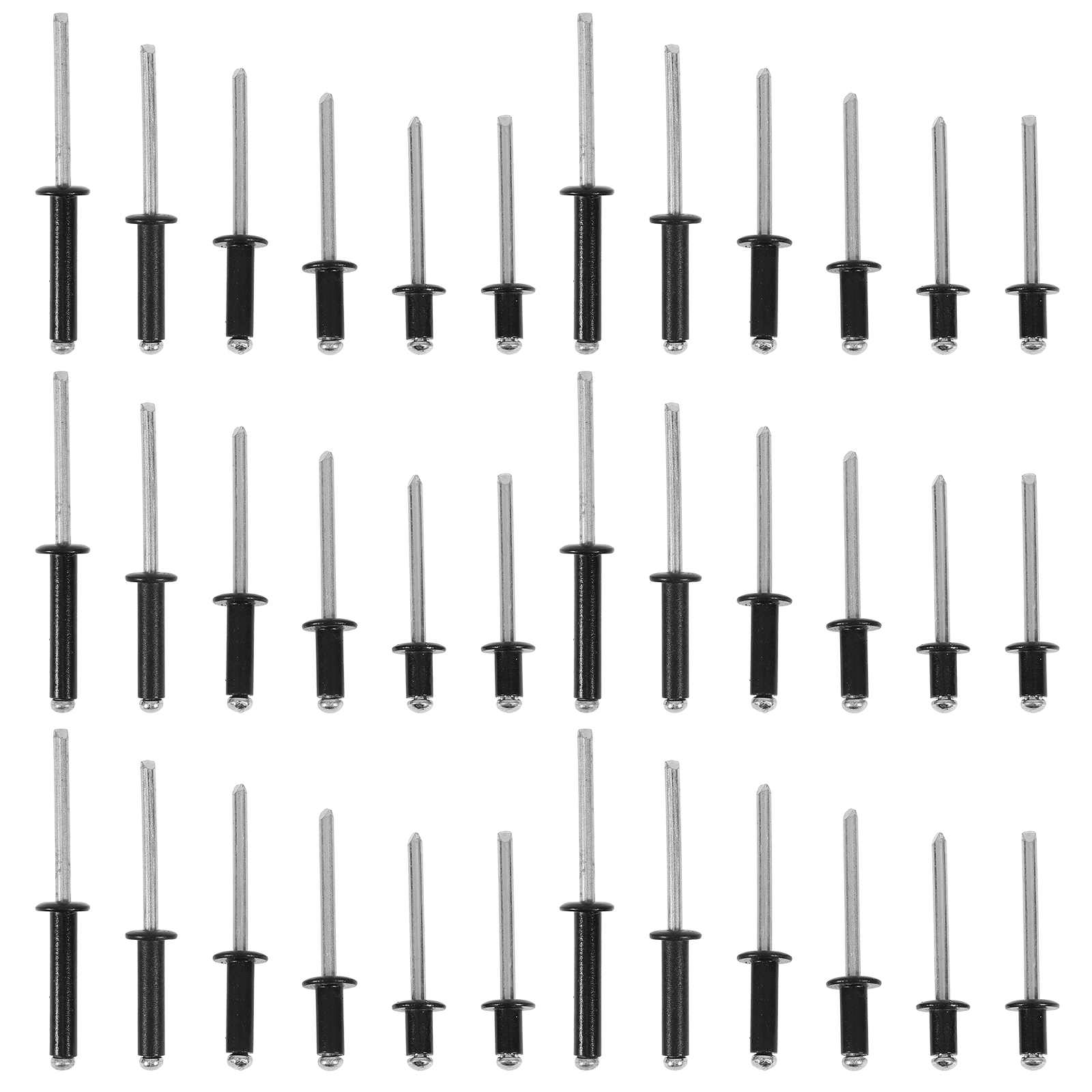 HOMEMAXS 60 Pcs Assortment Pop Rivet Long Grip Rivets Aluminum Black ...