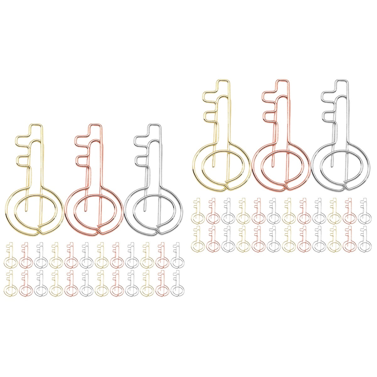 60 Pcs Cute Paper Clips Key Shaped Paper Clips Practical Paper Clips ...
