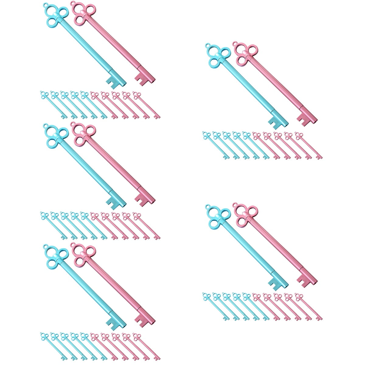 HOMEMAXS 60 Pcs Multi-Use Gel Pens Lovely Key Shape Writing Pens ...