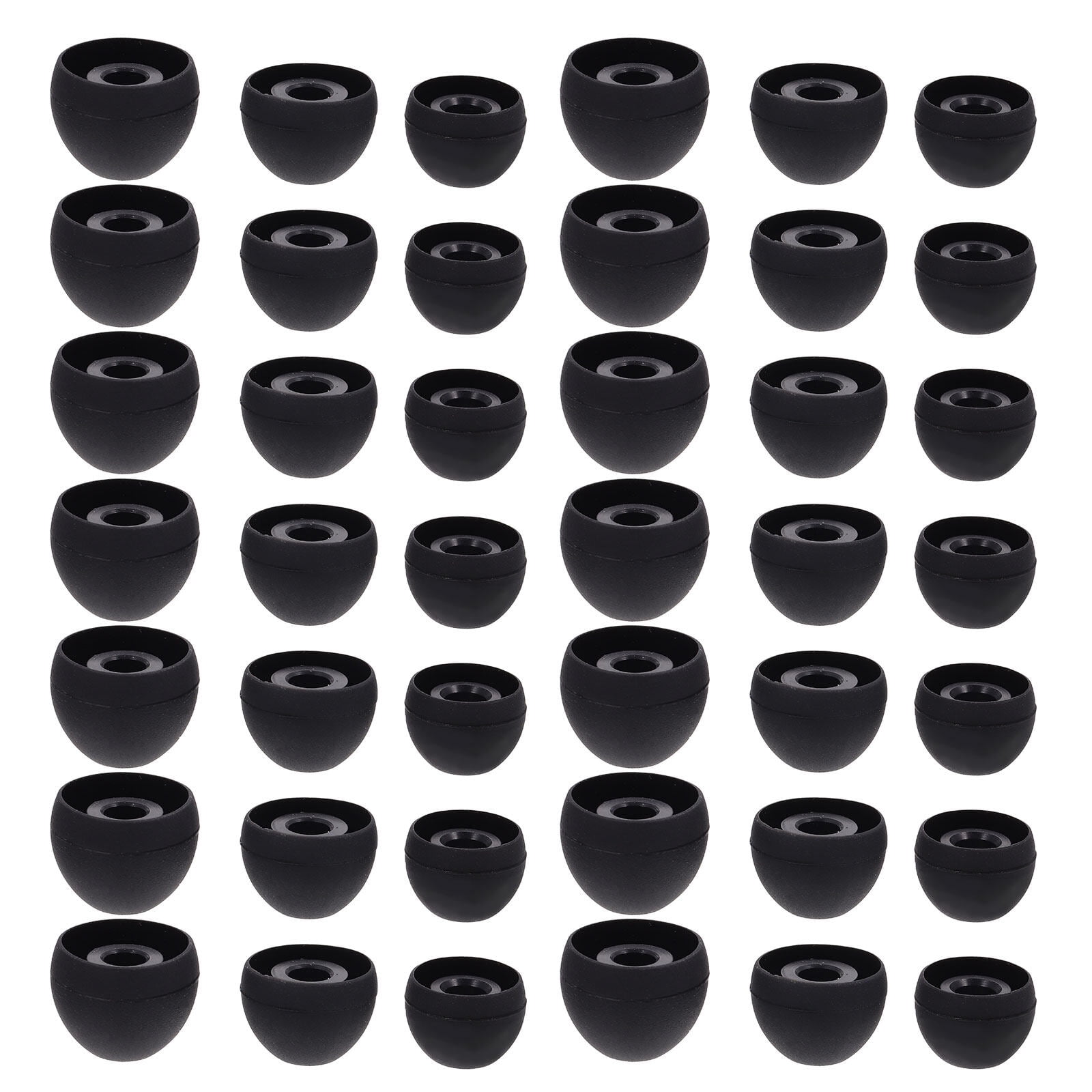 HOMEMAXS 60 Pcs Non-skid Ear Caps Silicone Earphone Covers Tips Black ...