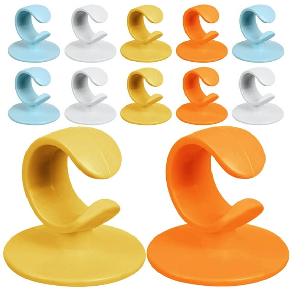 HOMEMAXS 60 Pcs Wall-mounted Plug Holder Hook Power Plug Wire Socket ...