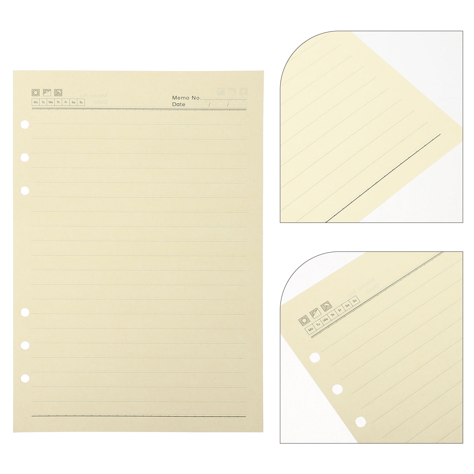 HOMEMAXS 60 Sheets Punched Refill Paper Planner Refills Ruled Binder ...