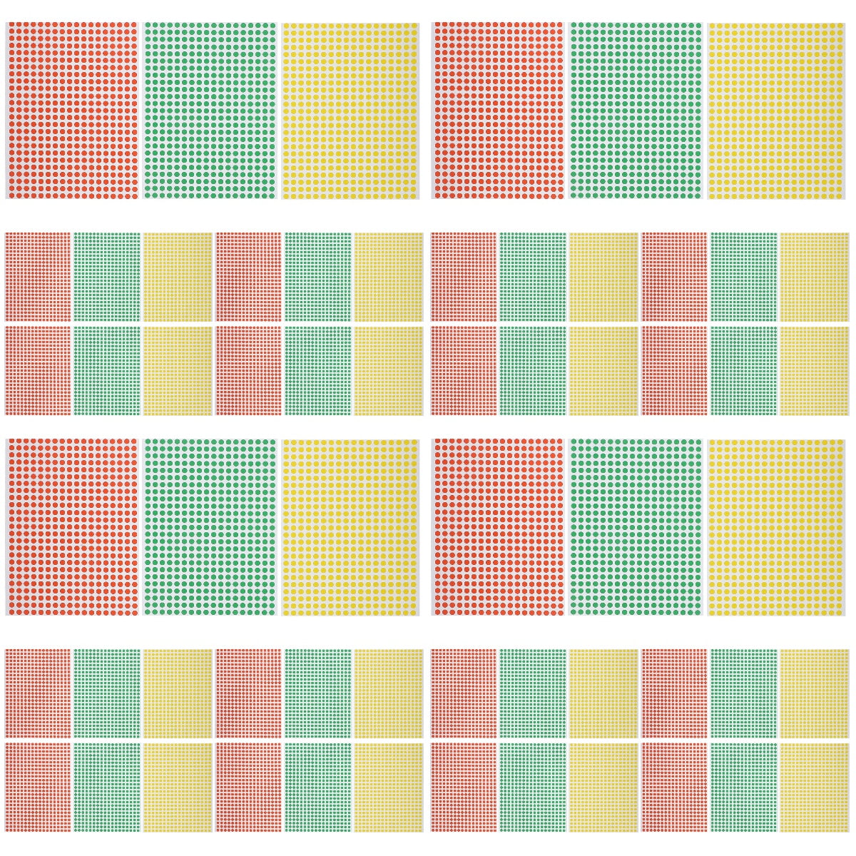 60 Sheets of Colored Dot Stickers Adhesive Dot Labels Circle Dots ...