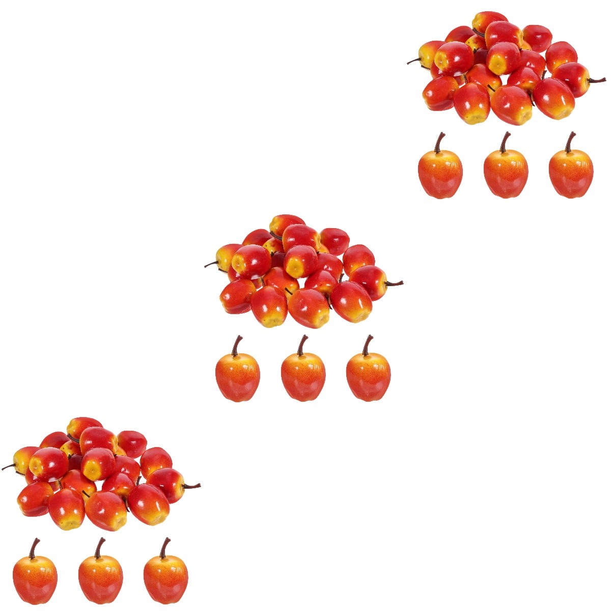60 pcs Artificial Model Fake Red Delicious Simulation Fruit Models ...