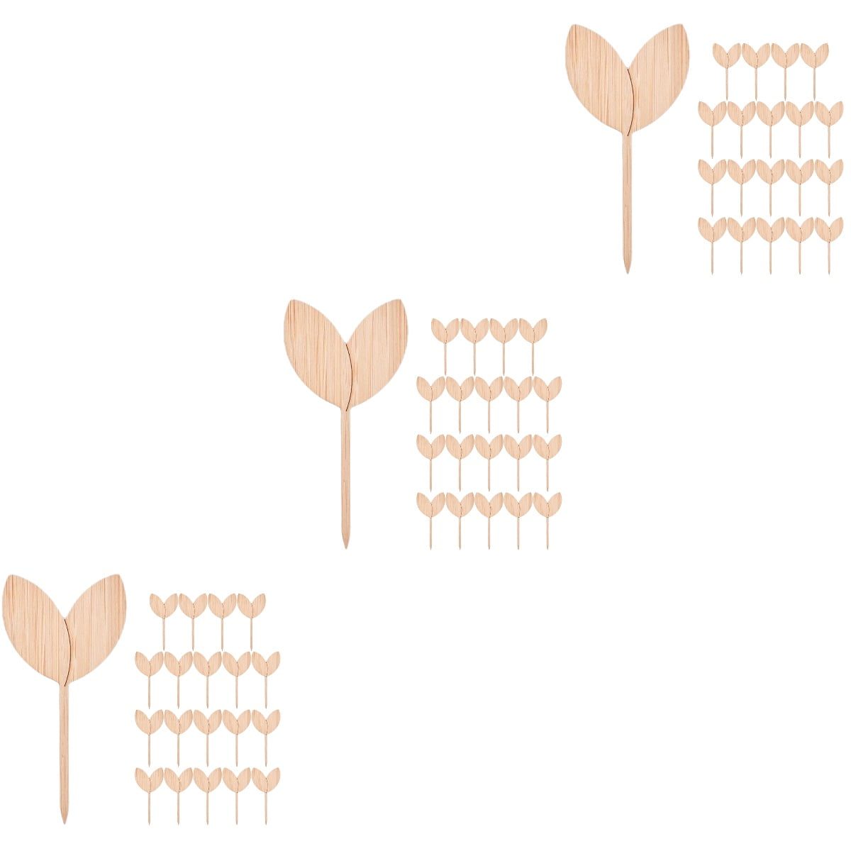 60 pcs Garden Potted Plant Tags Wood Plant Label Stakes Blank Plants ...