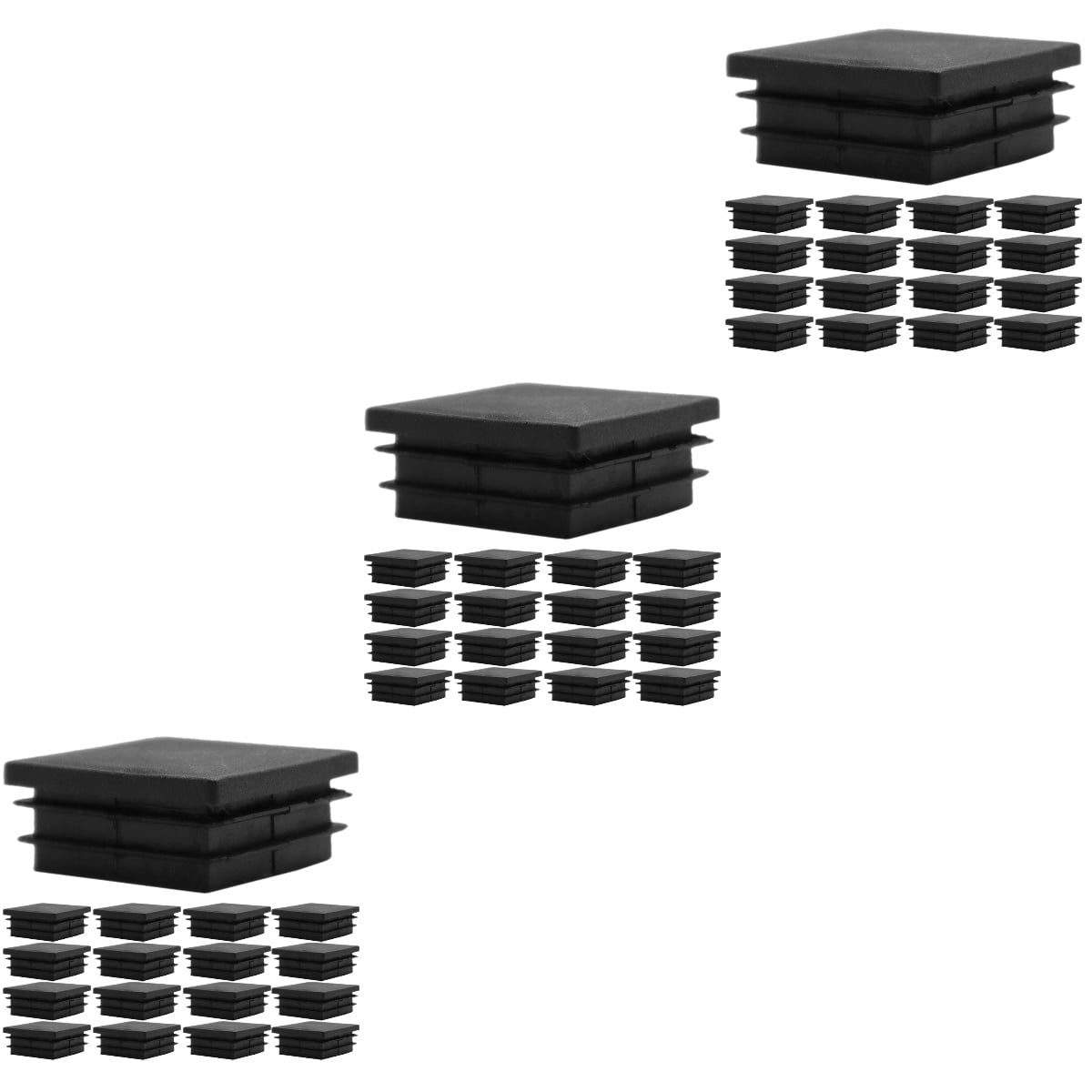 HOMEMAXS 60 pcs Hole Protection Square Tubing End Caps Plastic Plugs ...