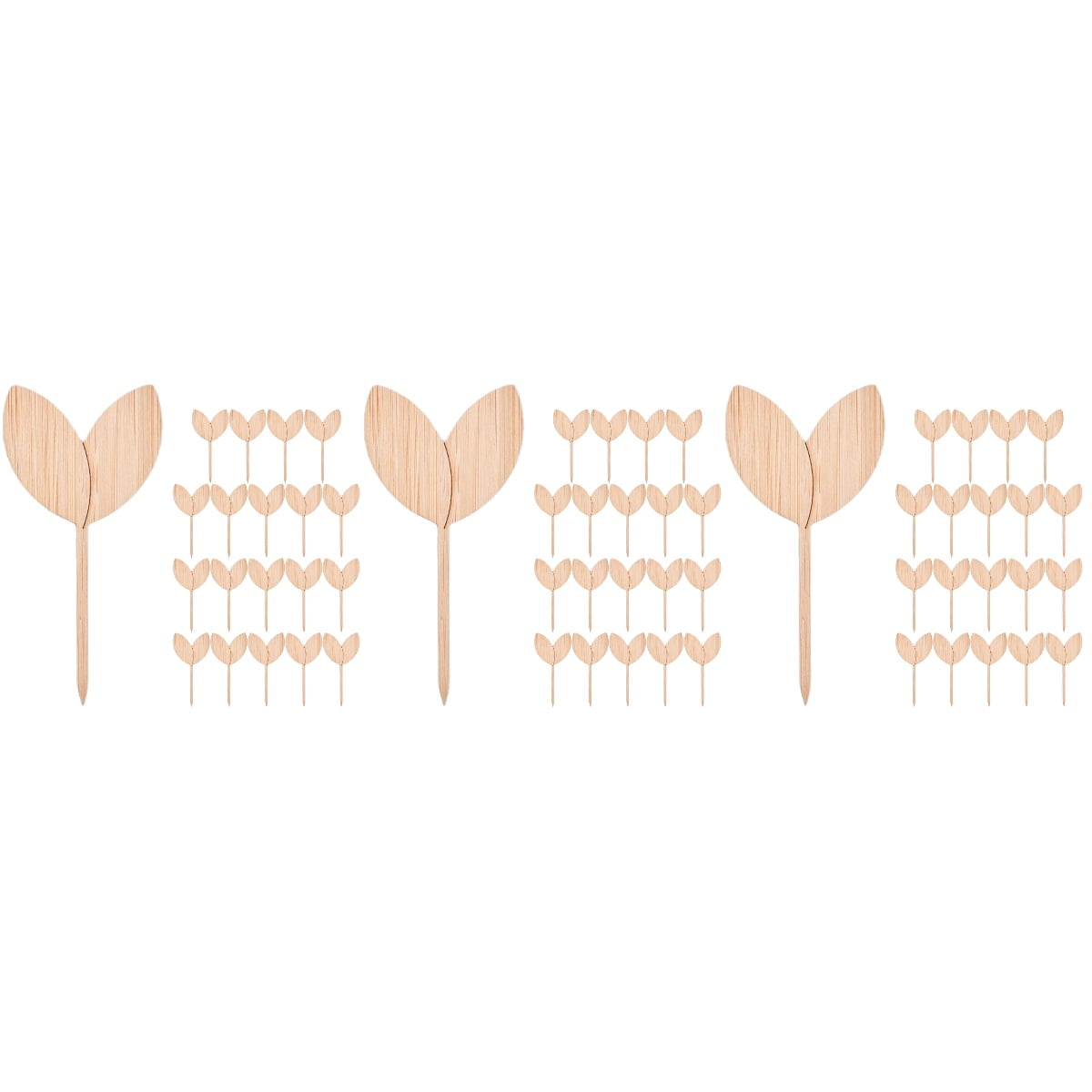 HOMEMAXS 60 pcs Horticultural Tags Stakes Wood Plant Tags Landscape ...