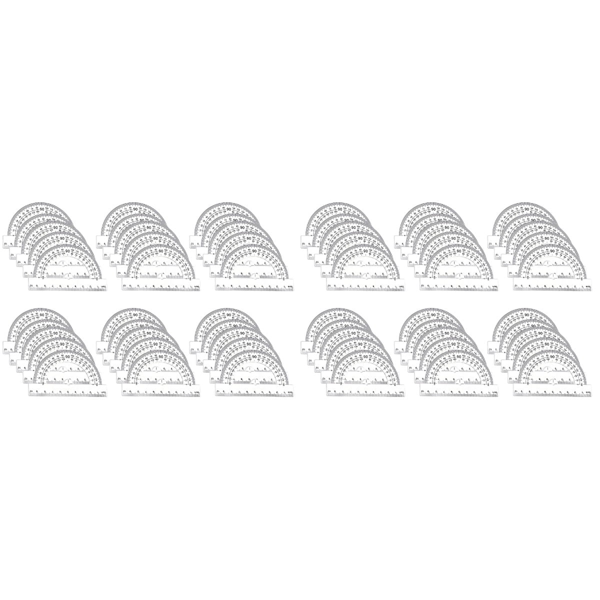 HOMEMAXS 60 pcs Plastic Protractor 180 Degrees Math Protractor Geometry ...