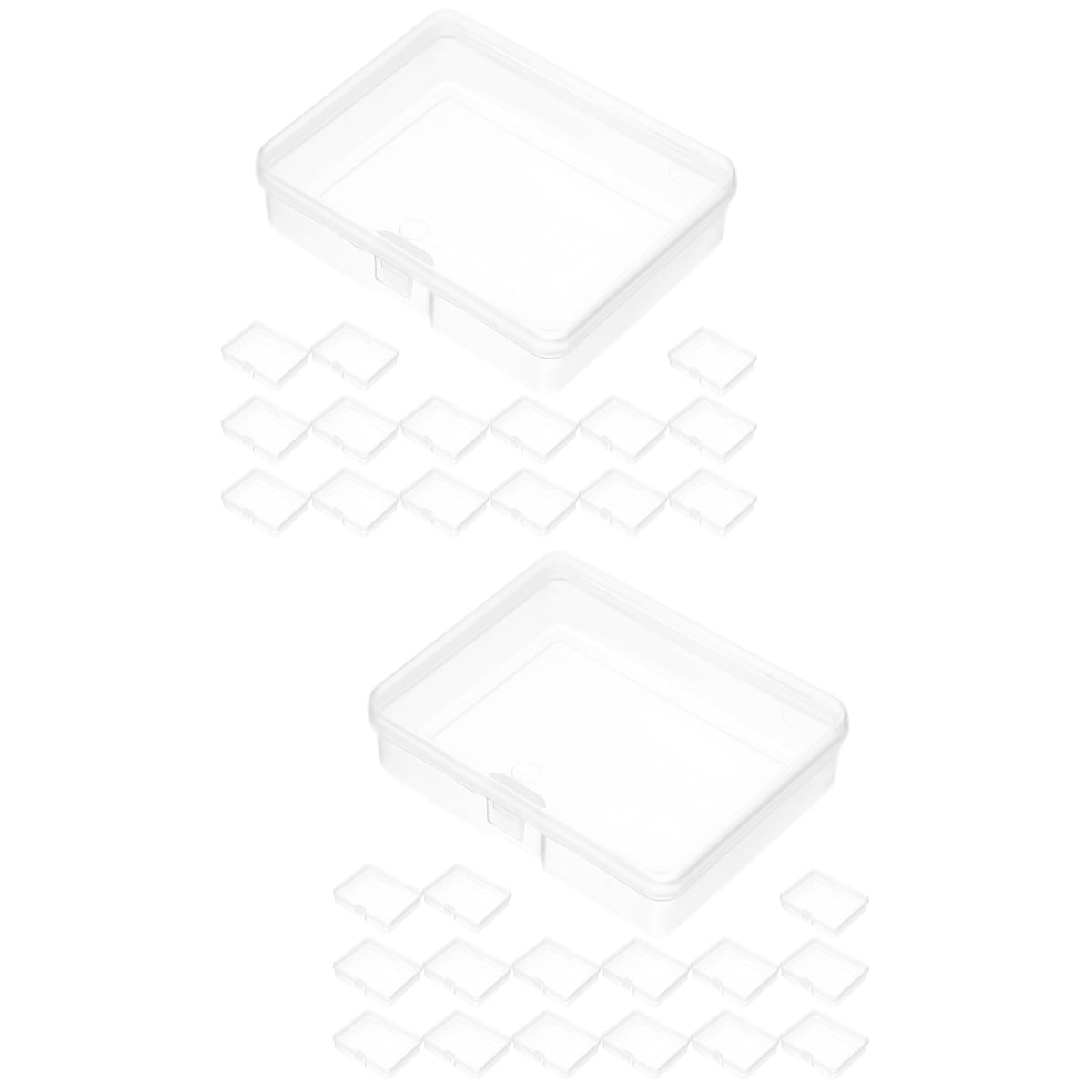 HOMEMAXS 60 pcs Small Clear Plastic Boxes Beads Storage Containers Mini ...