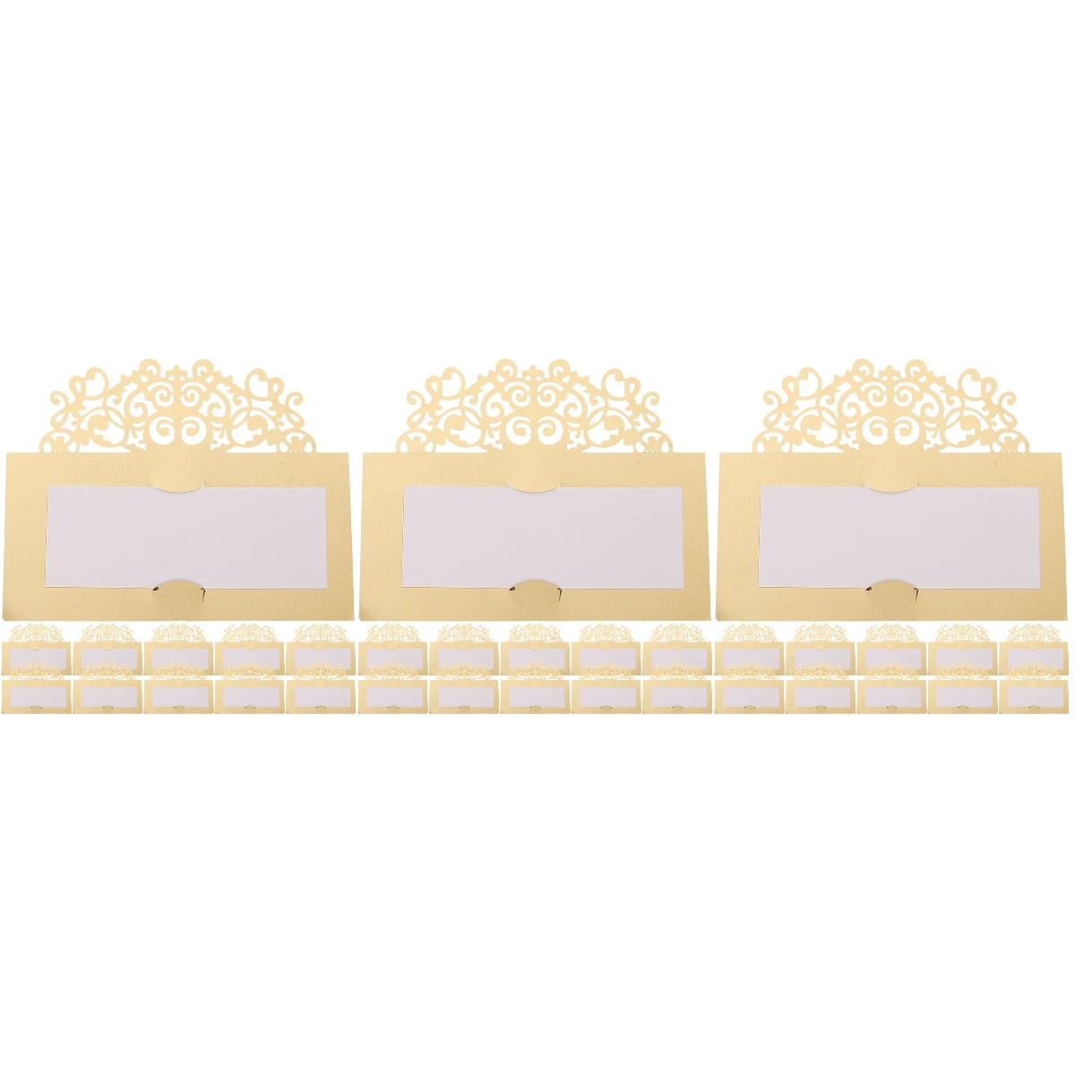 HOMEMAXS 60 pcs Small Tent Cards with Gold Foil Border Place Cards ...