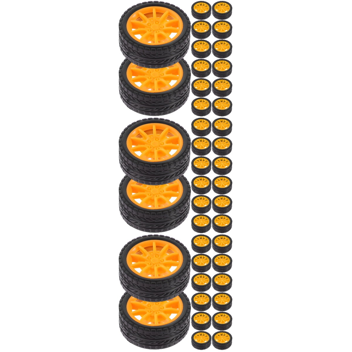HOMEMAXS 60 pcs Toy Wheels Toy Car Wheels Replacement Car Wheels DIY ...