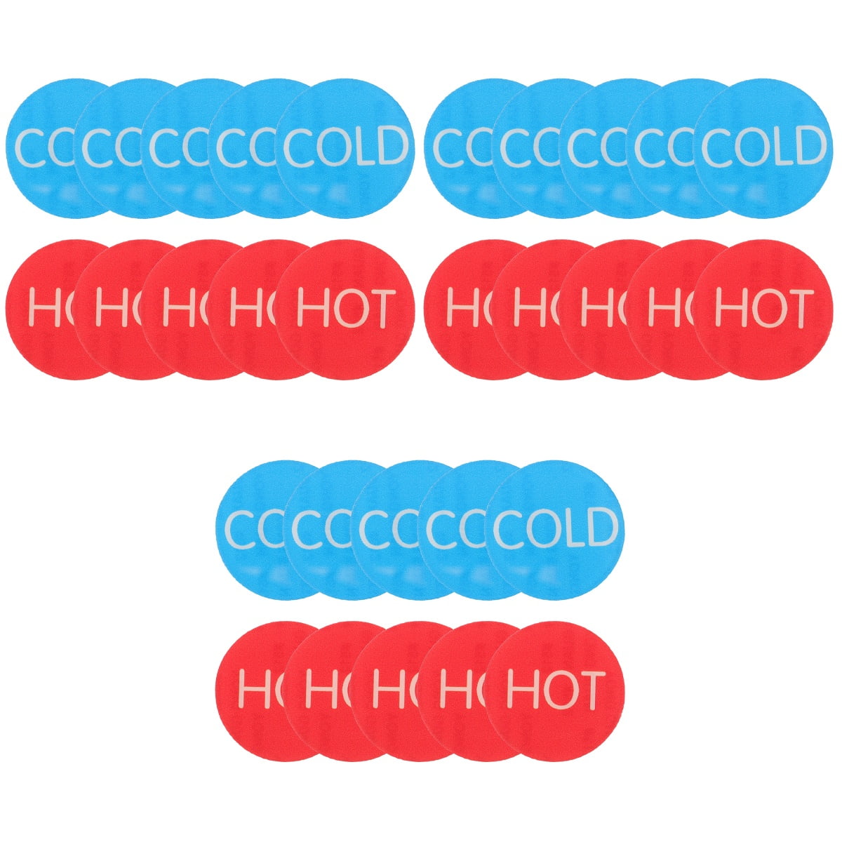 HOMEMAXS 60 pcs Cold And Hot Water Labels Bathroom Hot /cold Water ...