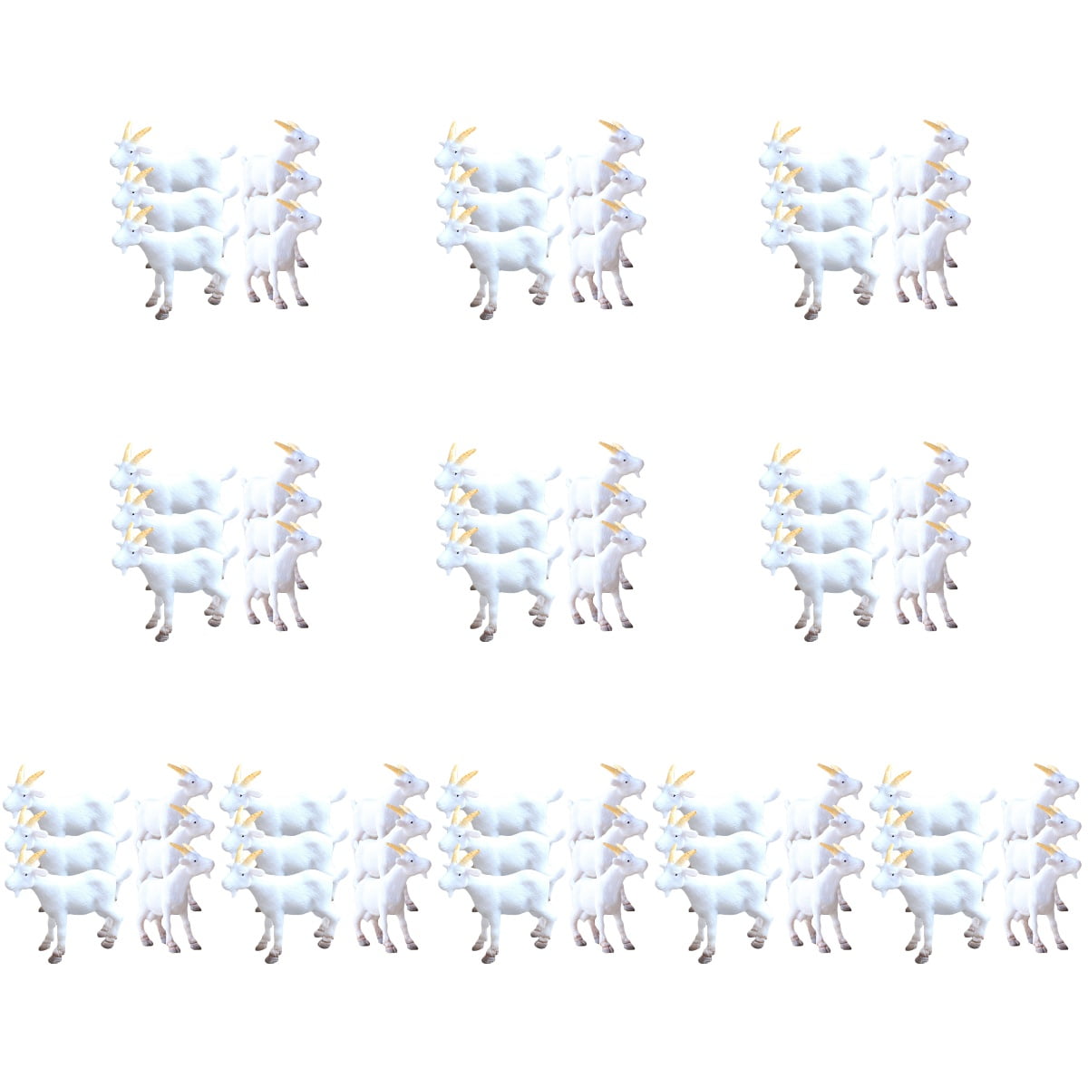 HOMEMAXS 66 Pcs Simulated Goat Figurines Small Goat Statues Fake Goat ...