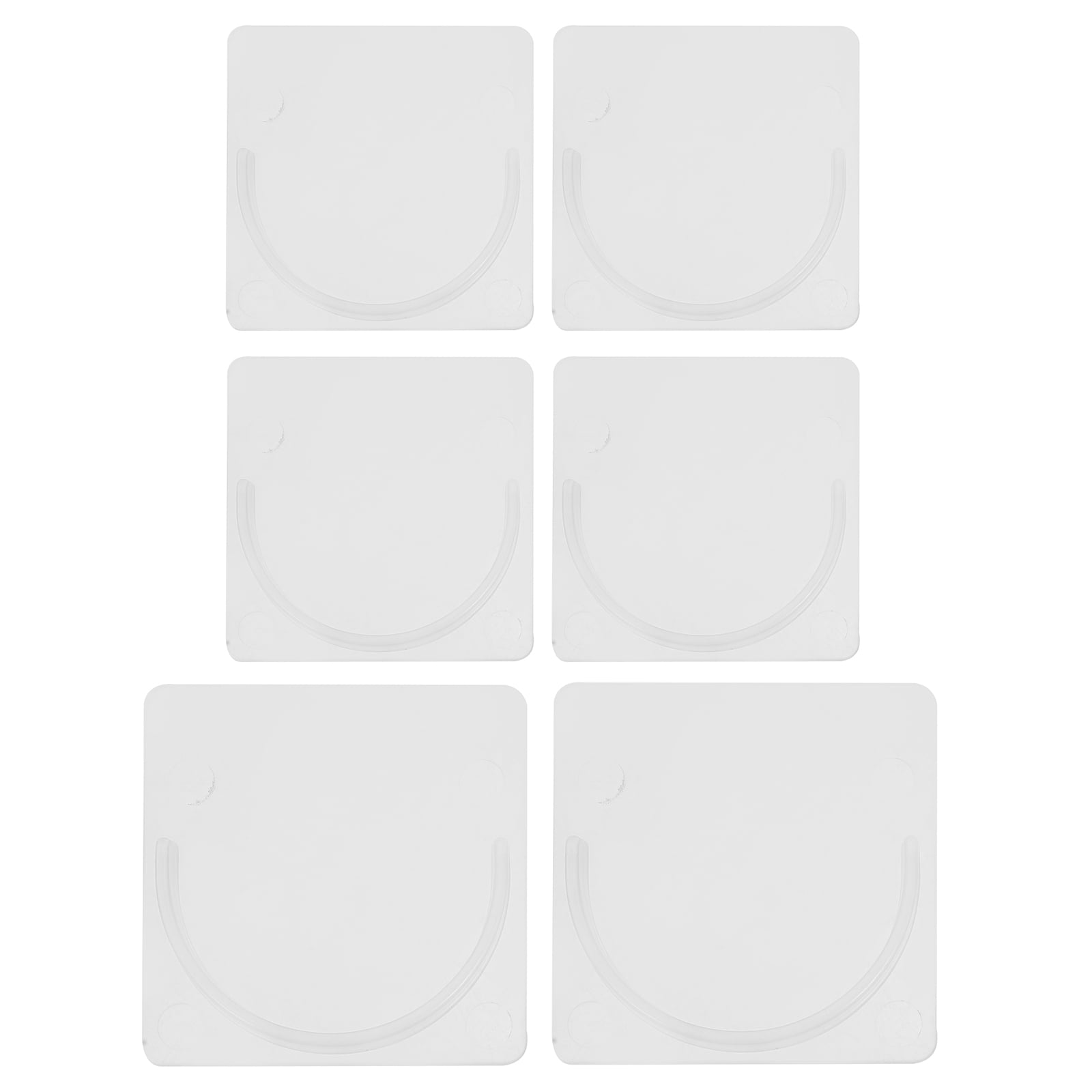 HOMEMAXS 6PCS Adhesive Shower Rod Retainers Clear Curtain Rod Towel Rod ...