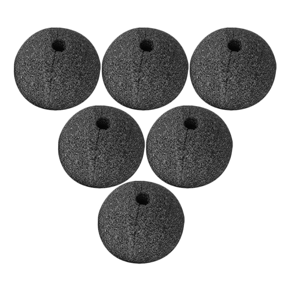 HOMEMAXS 6PCS Black Clown Nose Cosplay Sponge Balls Soft Clown Costume ...