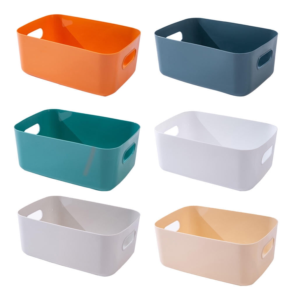HOMEMAXS 6PCS Plastic Storage Cases Desktop Sundries Storage Baskets ...