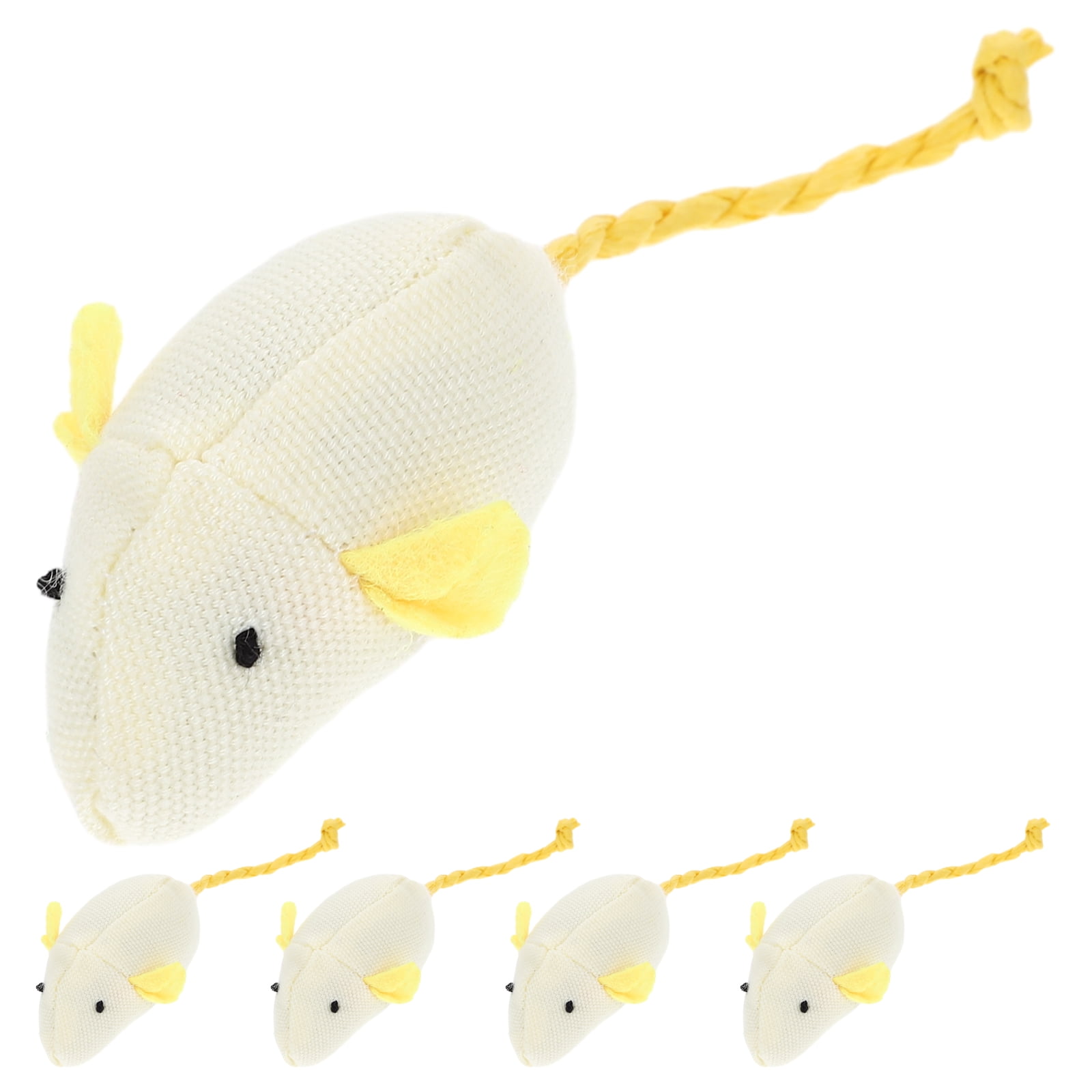 HOMEMAXS 6Pcs Cat Plush Mouse Toy Kitten Teaser Toys Small Pets ...