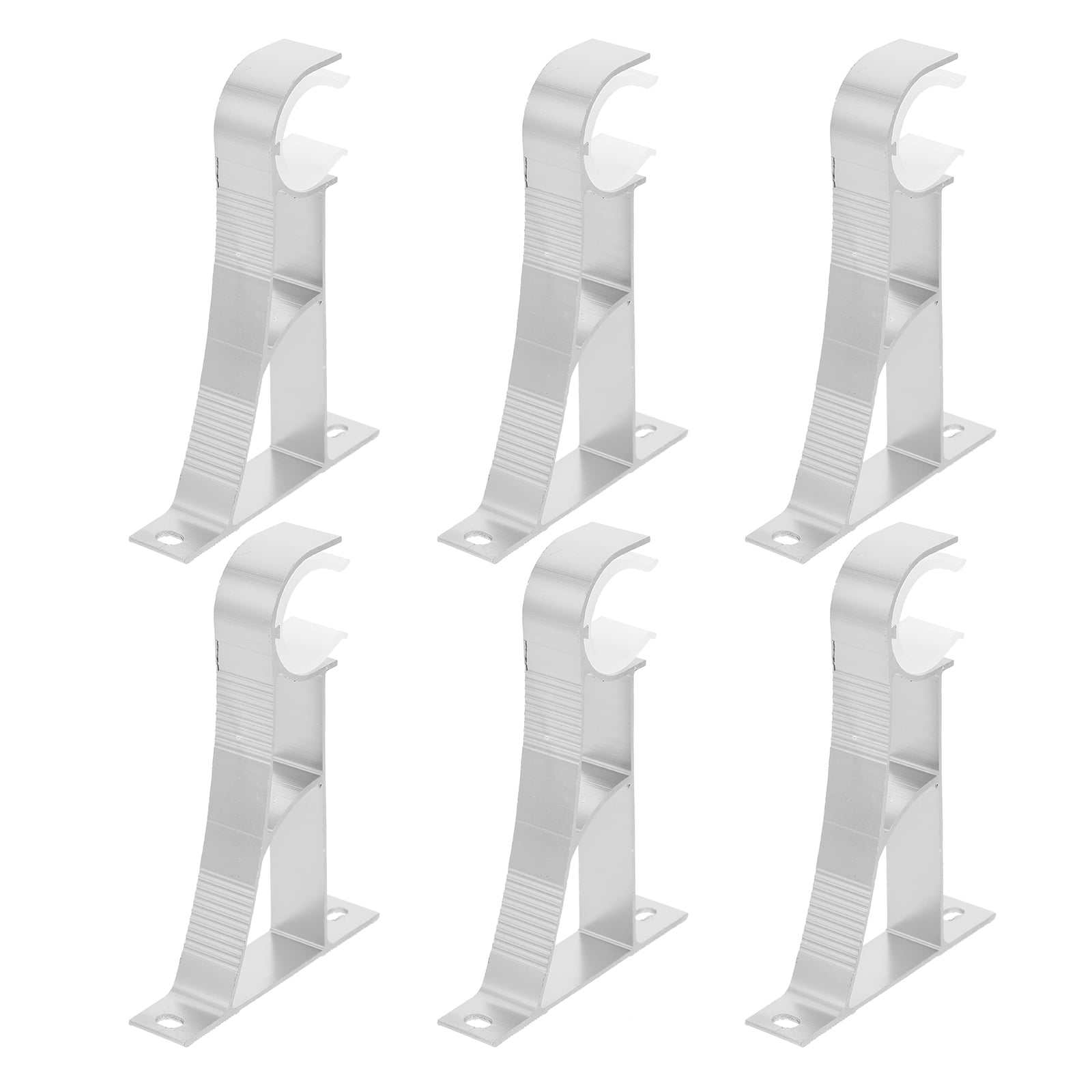 HOMEMAXS 6Pcs Aluminum Alloy Curtain Rod Mount Brackets for Holding ...