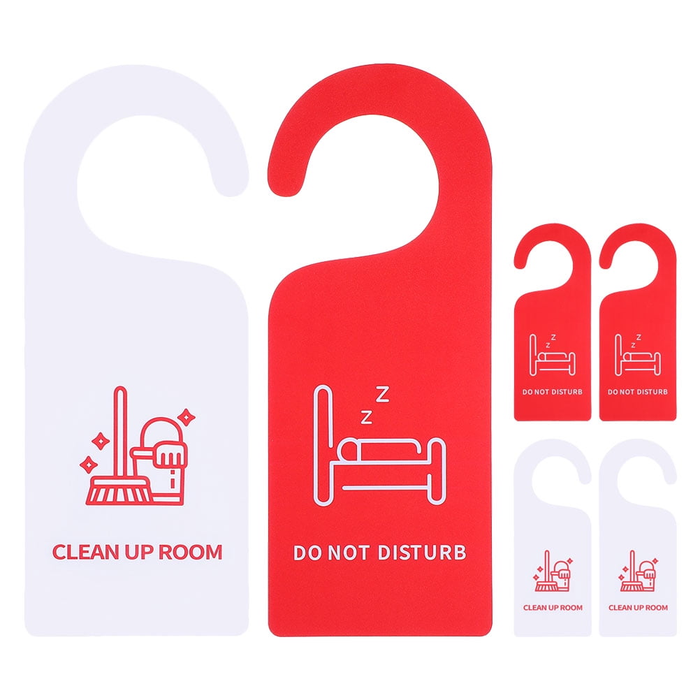 HOMEMAXS 6Pcs Double Sided Clean Up Room Do Not Disturb Door Hanger ...