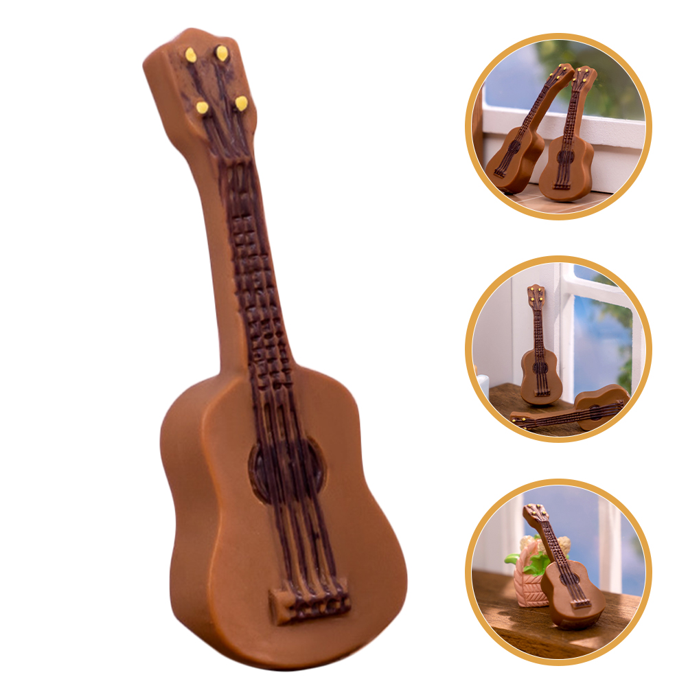 HOMEMAXS 6Pcs Miniature Guitars Small Guitar Models Doll House Musical ...