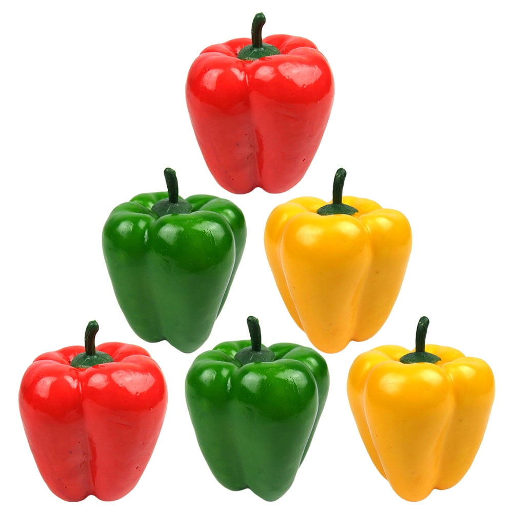 6Pcs Pepper Model Artificial Pepper Simulation Pepper Model Photography ...
