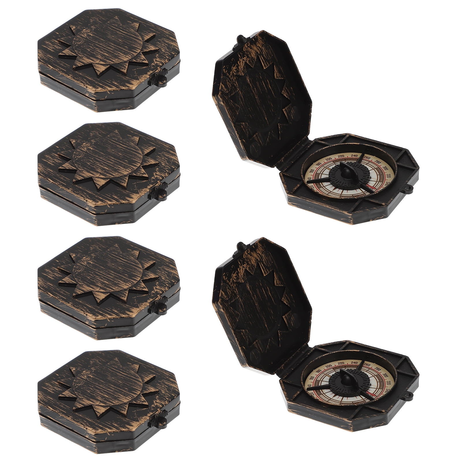 HOMEMAXS 6Pcs Pirate Captain Compass Toy Xmas Cosplay Costume Prop Chic ...