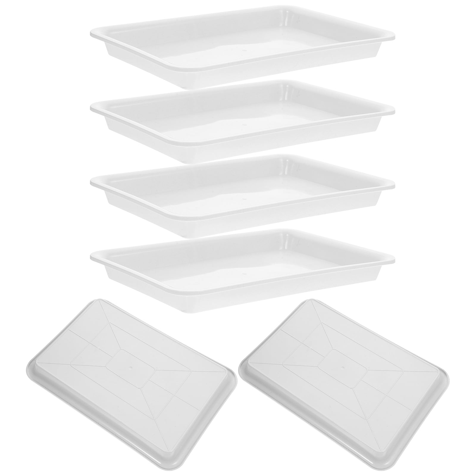 6Pcs Rectangular Flowerpot Water Tray Rectangular Plant Saucer Garden ...