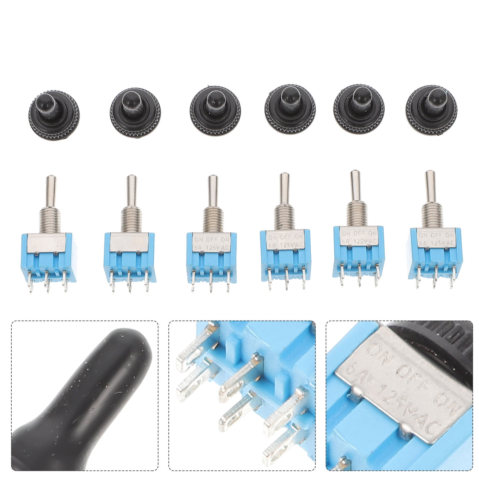 HOMEMAXS 6Pcs Rocker Toggle Heavy Duty Toggle 3 Position for Boat ...