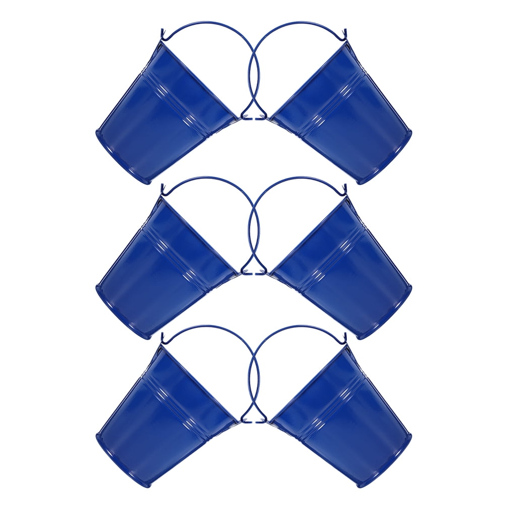 HOMEMAXS 6Pcs Small Metal Buckets Mini Buckets with Handles Small ...