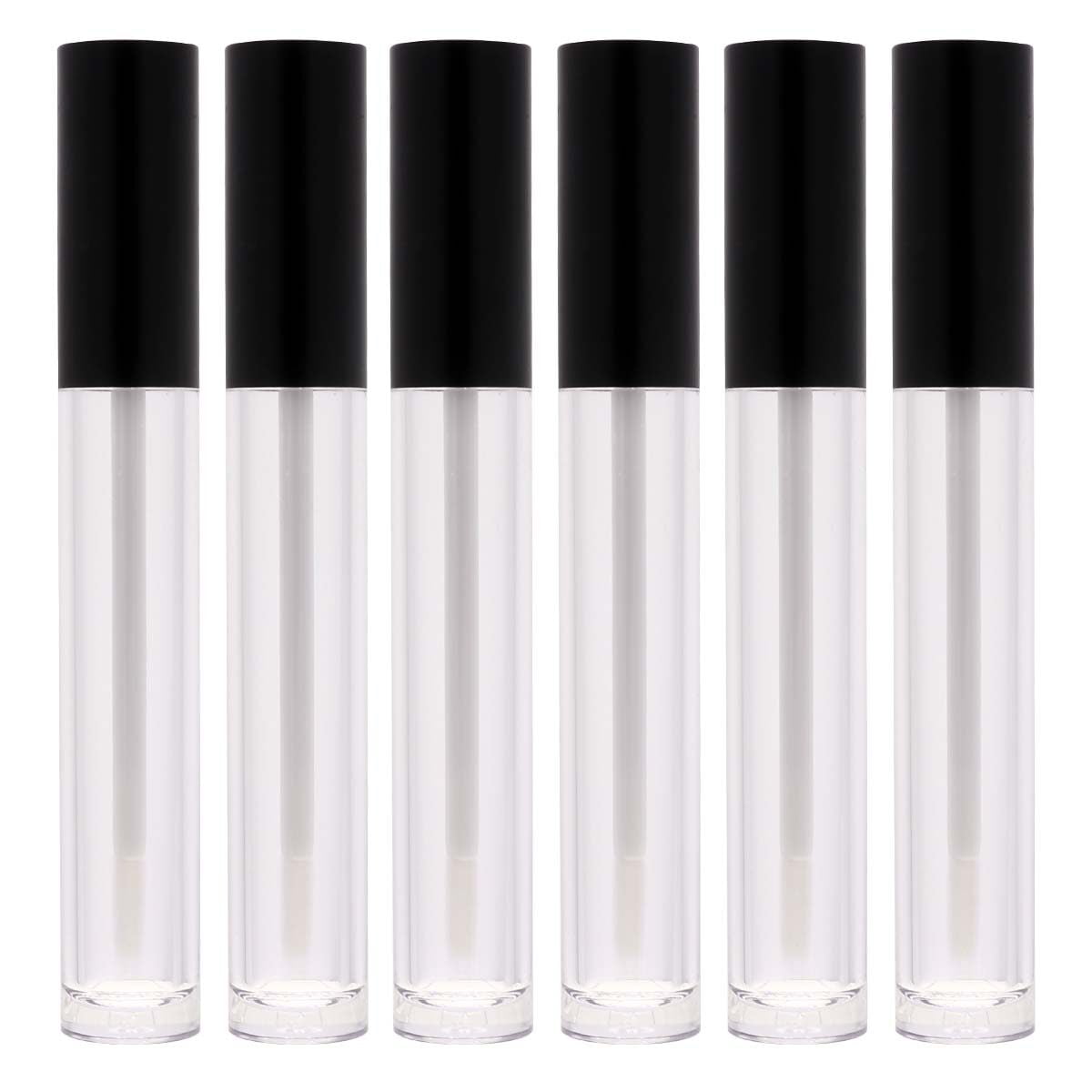 MOKKHNB Empty Tubes Bottles Black Plastic 6Set 4.6x0.6in - Walmart.com
