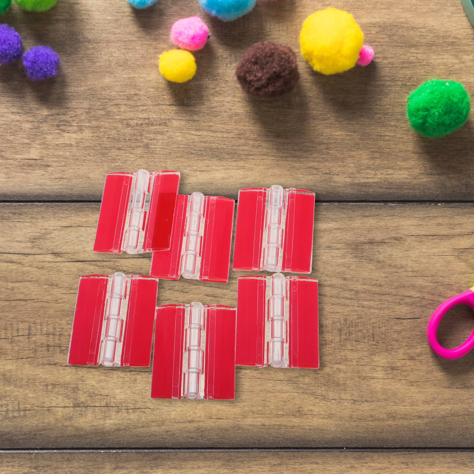 HOMEMAXS 6pcs Acrylic Self Adhesive Piano Hinges For Diy Transparent ...