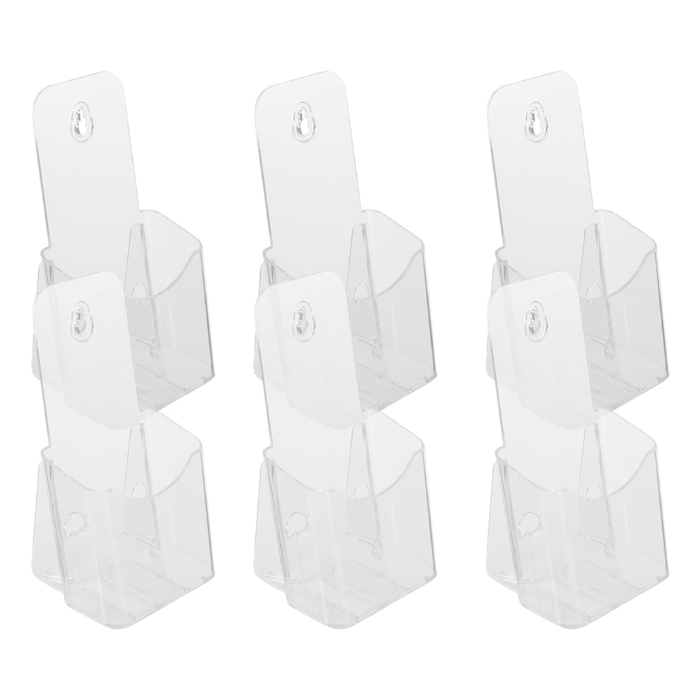 HOMEMAXS 6pcs Clear Acrylic Brochure Holders Acrylic Brochure Stand ...