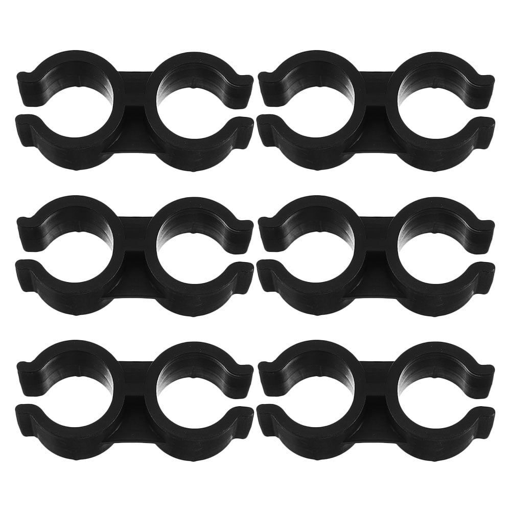 HOMEMAXS 6pcs Double Port Pipe Clips Sturdy Plastic H-Type Clamps Dual ...