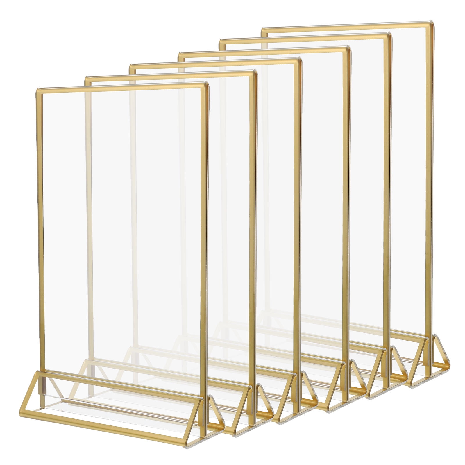 HOMEMAXS 6pcs Double Sided Table Menu Display Stands Acrylic Frame Menu ...