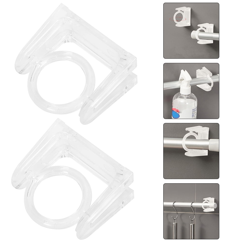 HOMEMAXS 6pcs No Drill Curtain Rods Holder Swivel Tension Rod Brackets ...