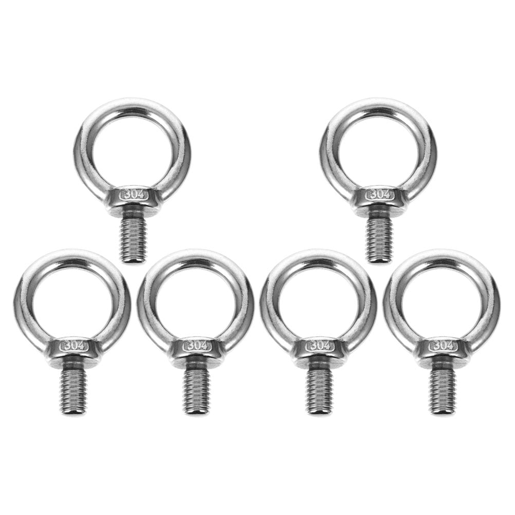 HOMEMAXS 6pcs Eye Bolt Eyelet Hooks Screw In Heavy Duty Nut M10 Eye ...