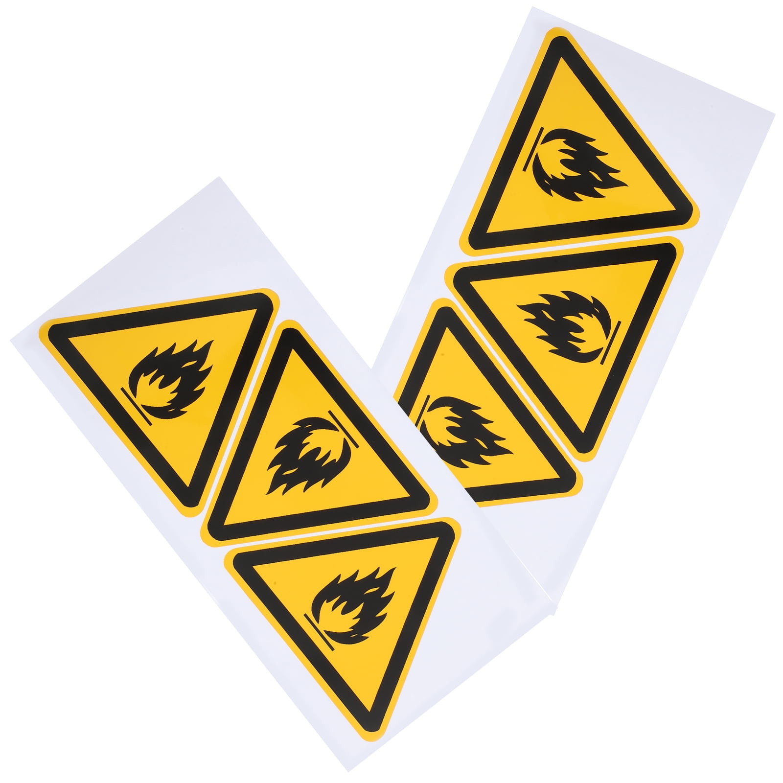 HOMEMAXS 6pcs Flammable Sign Warning Stickers Caution Safety Sign ...