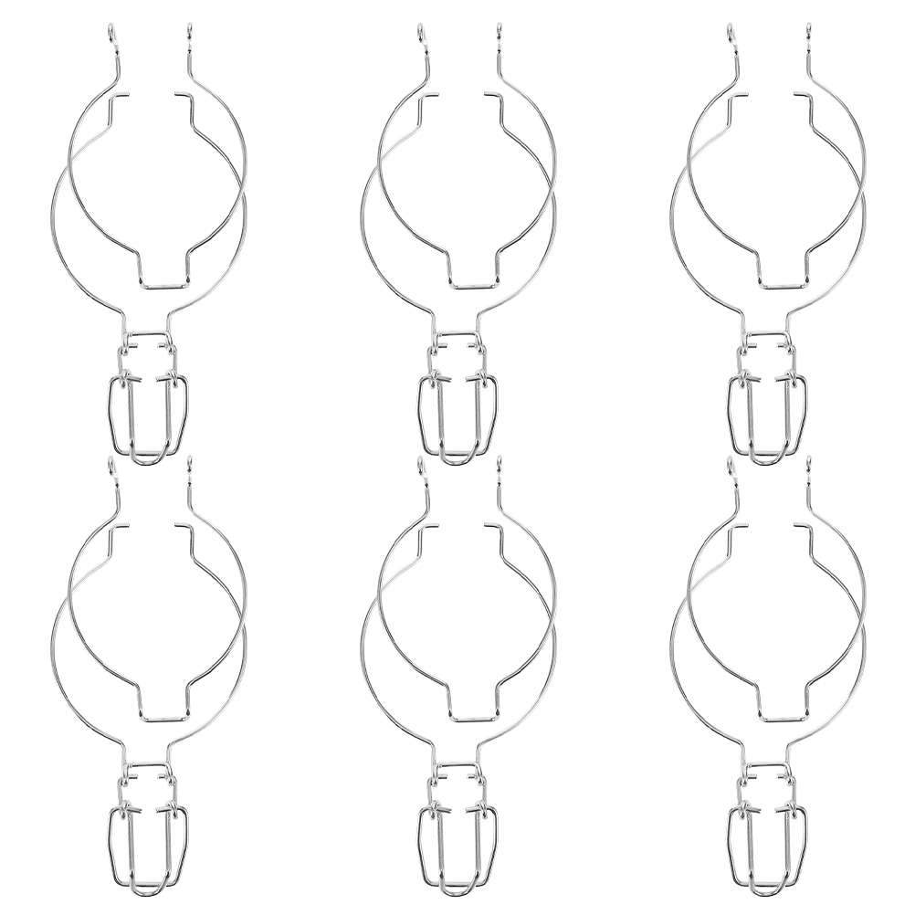 HOMEMAXS 6pcs Glass Canning Jar Wire Clamp Replacement Wide Mouth Glass ...