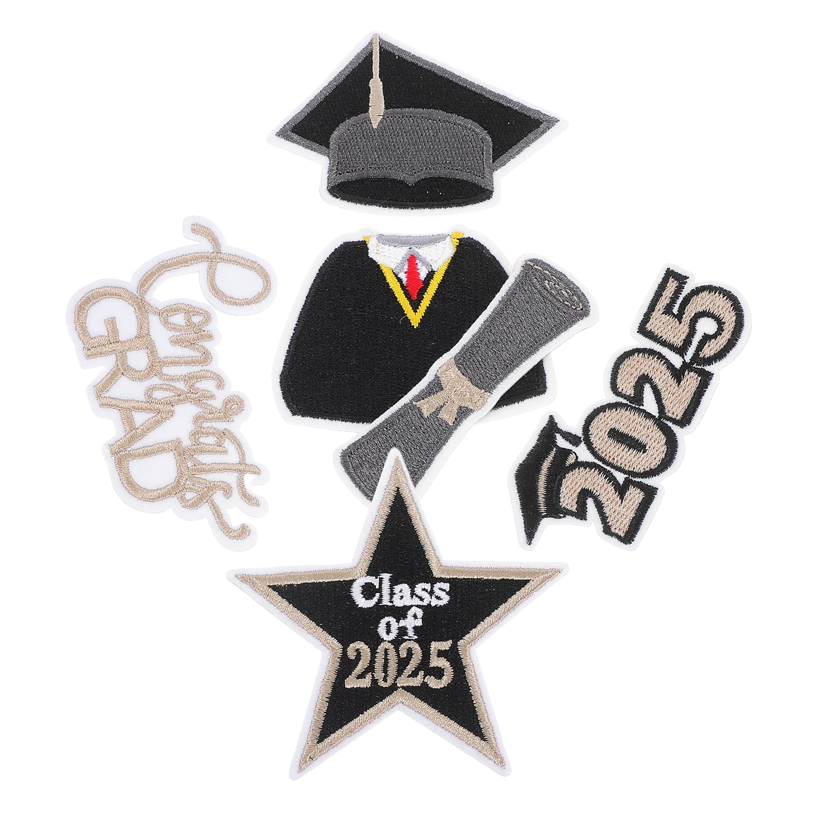6pcs Graduation Iron On Patches For Clothes Graduation Applique Iron On ...