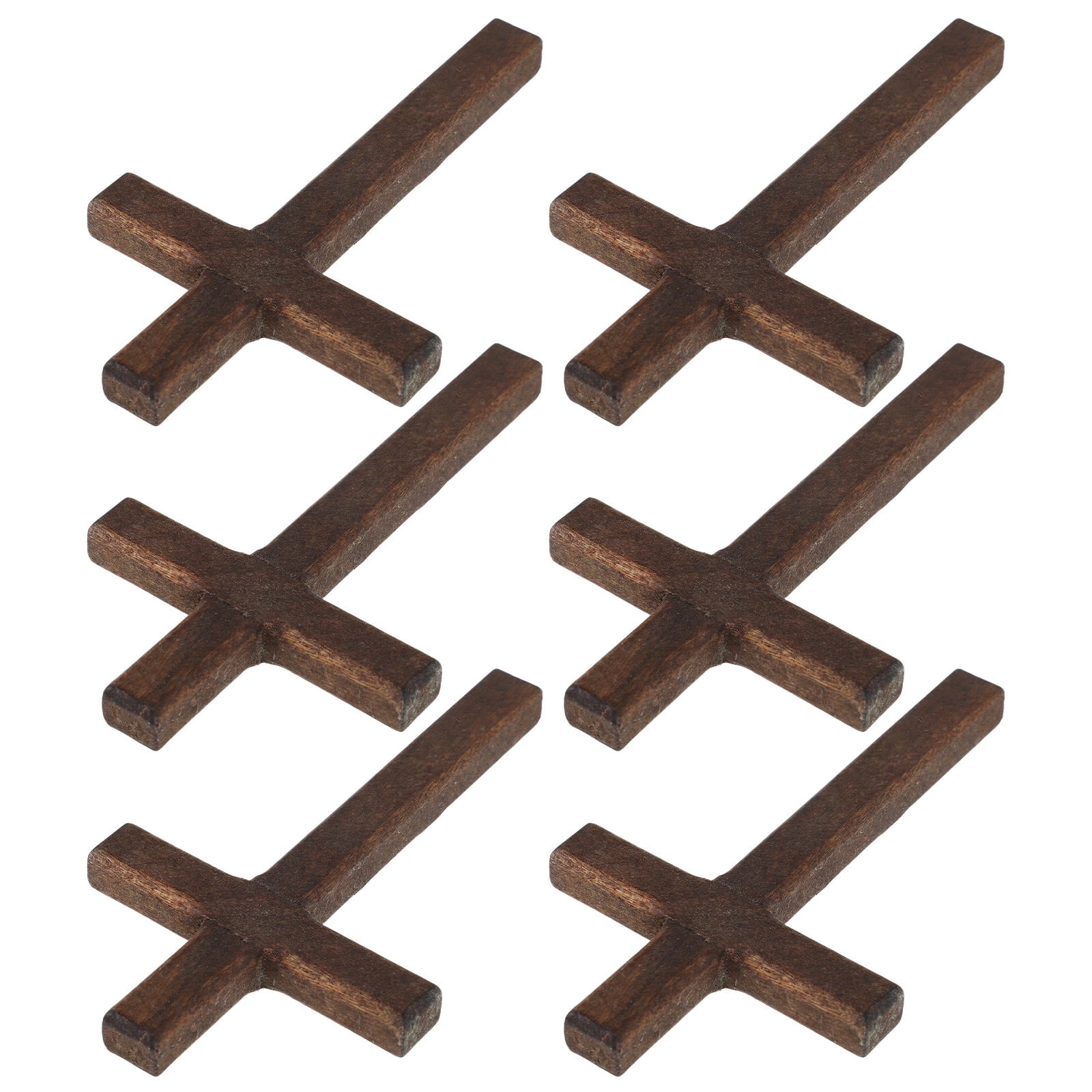 HOMEMAXS 6pcs Handheld Wooden Prayer Crosses for Christian Devotion ...